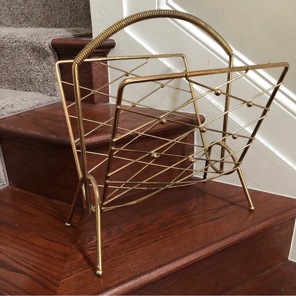 Vintage | Storage & Organization | Mid Century Modern Brass Magazine ...